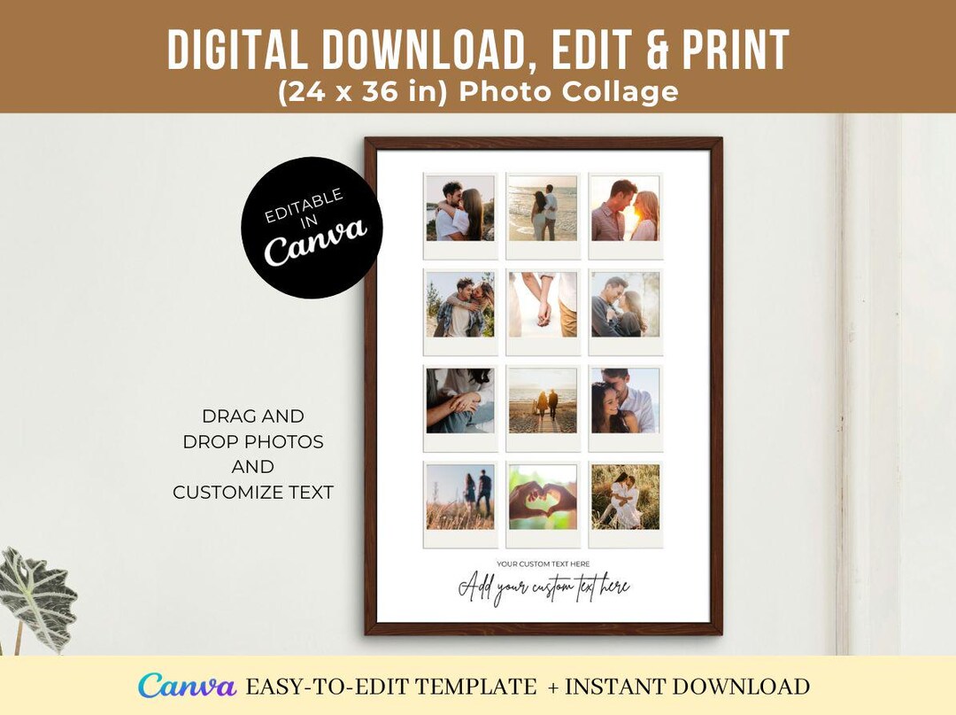 Editable Photo Collage Template | Poster Size Photo Collage | Collage ...