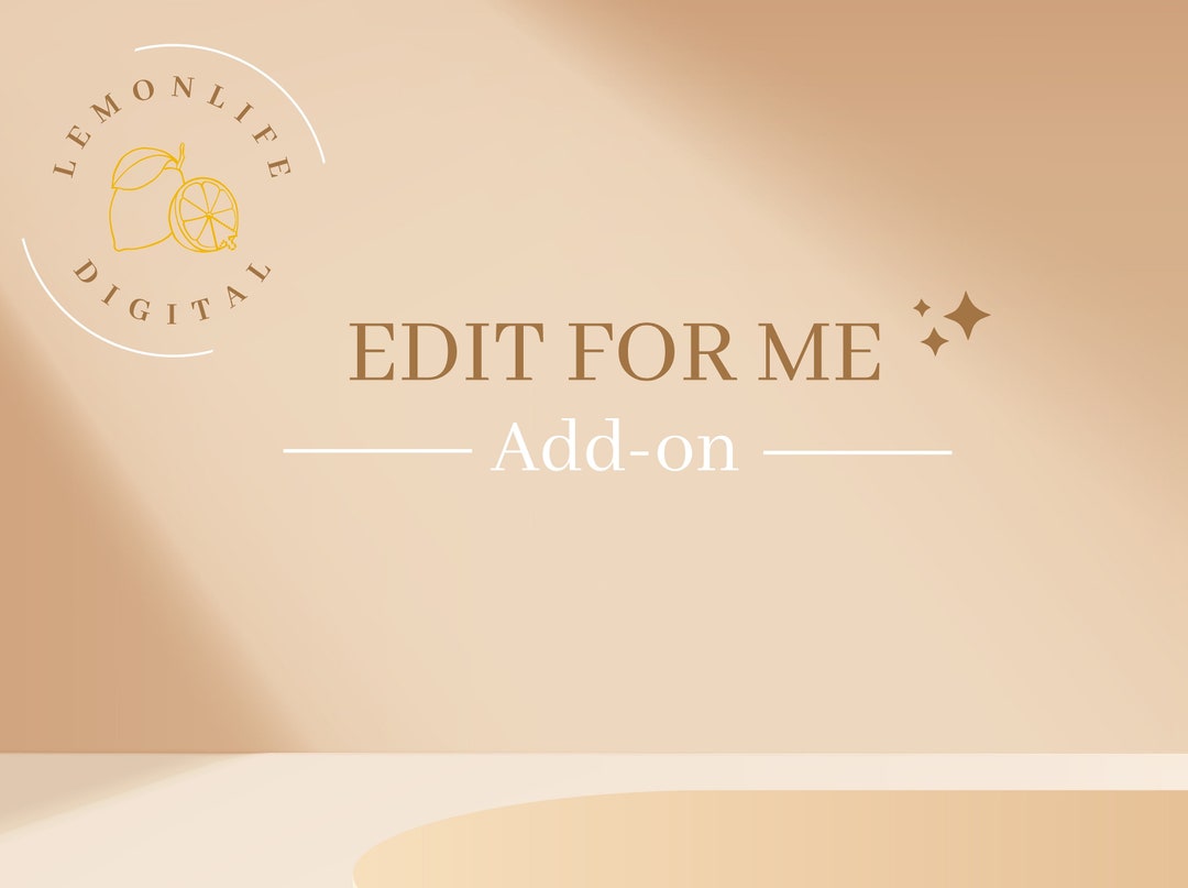 Edit My Template for Me | Customization Add on | 24 Hour Turnaround - Etsy
