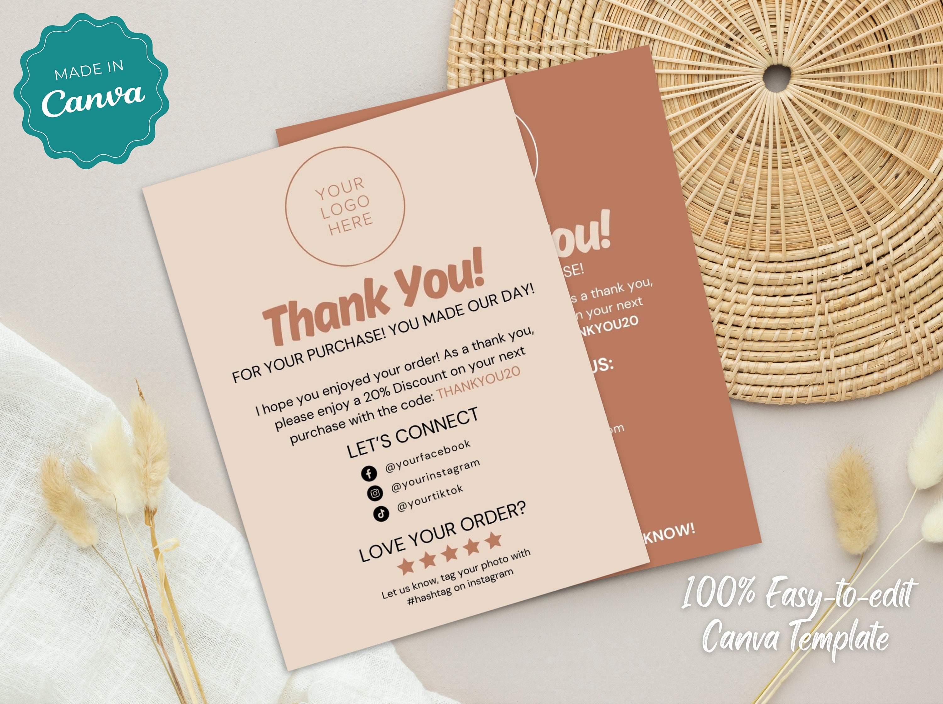 Editable CANVA Template Business Bundle Neutral Cream Mocha and Brown ...