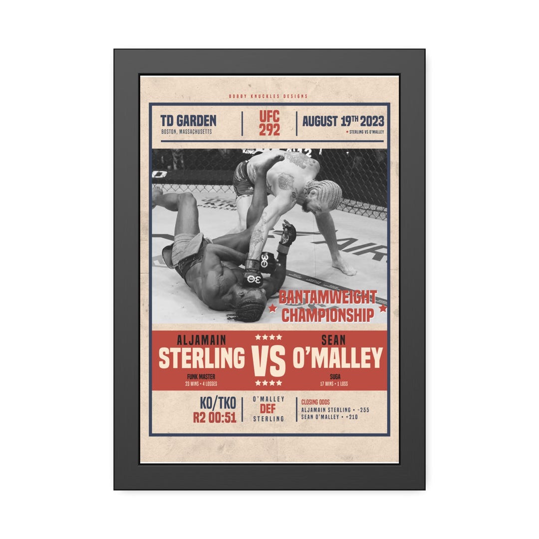 Fight Poster, Poster, 292, Suga Sean O'malley, Aljamain Sterling, UFC ...