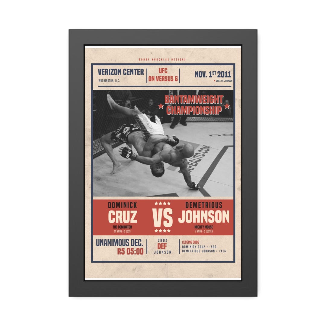 Fight Poster, Poster, Versus, Dominick Cruz, Demetrious Johnson, UFC ...