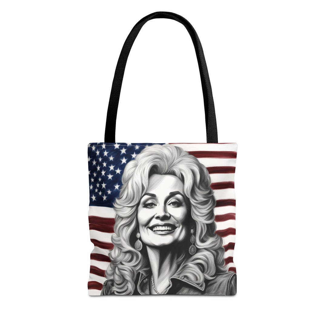 Dolly Parton American Flag Travel Unisex Tote Bag - Etsy