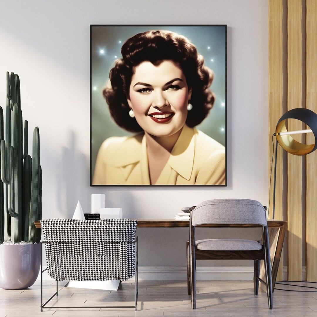 Golden Patsy Cline Wall Decor Poster A Timeless Tribute Country Music ...