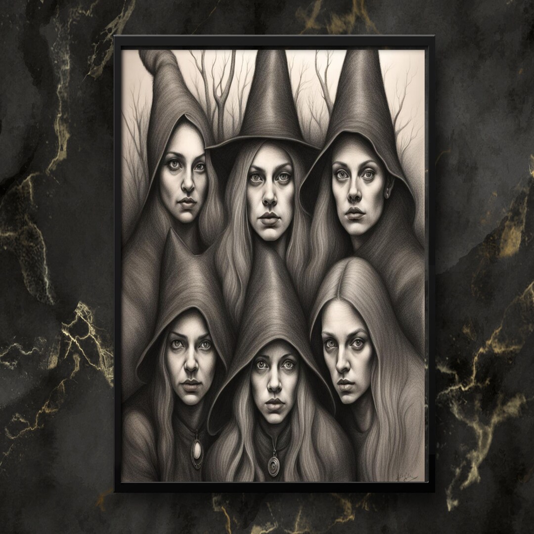 Ancient Wicca Witches Sisters Wall Decor Witchy Vibes Vintage Print ...