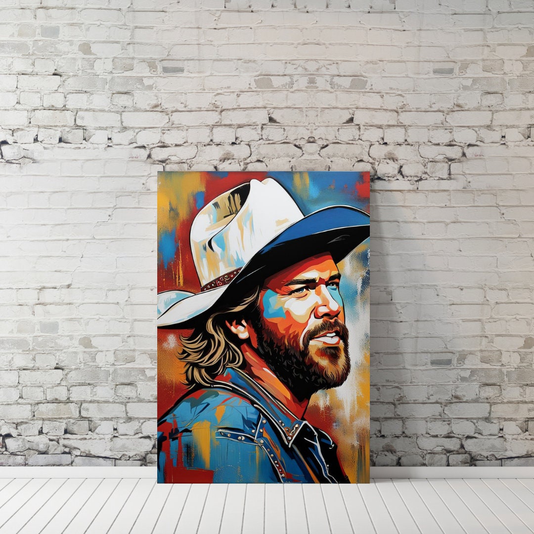 Toby Keith Iconic Three Set Vibrant Art Portrait Prints Country Music ...