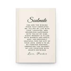 Personalized Soulmate Hardcover Journal Matte Gift for Girlfriend ...