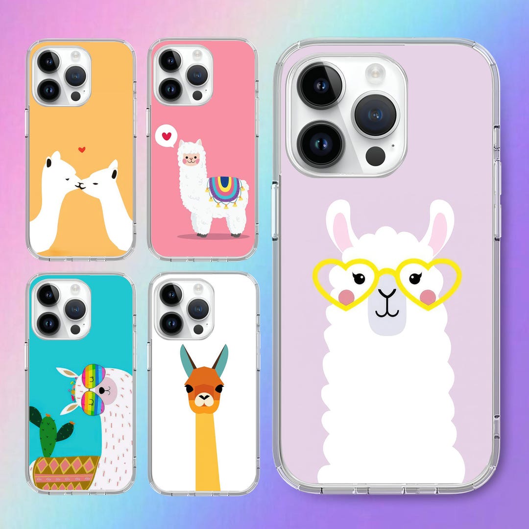 Cute Llama Horse Drawing Anime Pic Animal Phone Case for iPhone 17 16 ...
