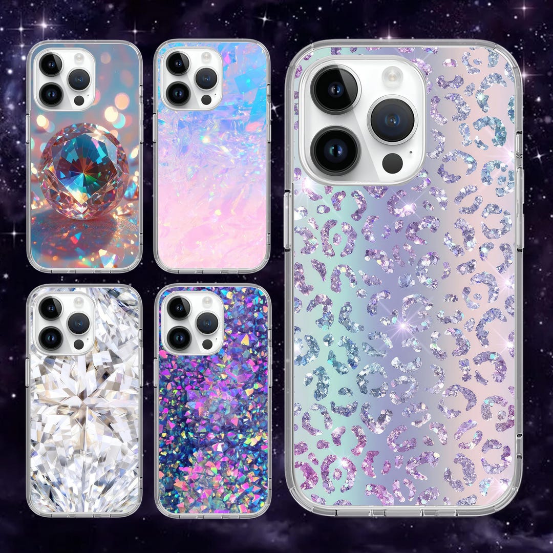 Shiny Diamond Jewellery Pattern Phone Case for iPhone 17 16 15 14 13 ...