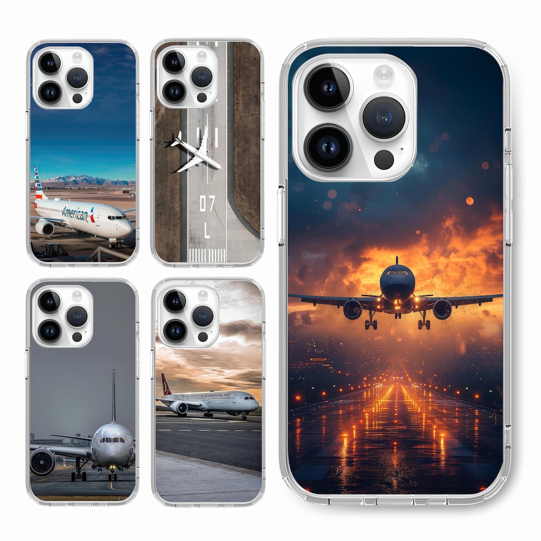 Airline Airport Flying Aeroplane Flights Phone Case for iPhone 17 16 15 ...