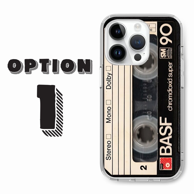 Cassette Vintage Phone Case for iPhone 17 16 15 14 13 Pro, for S25 S24 ...