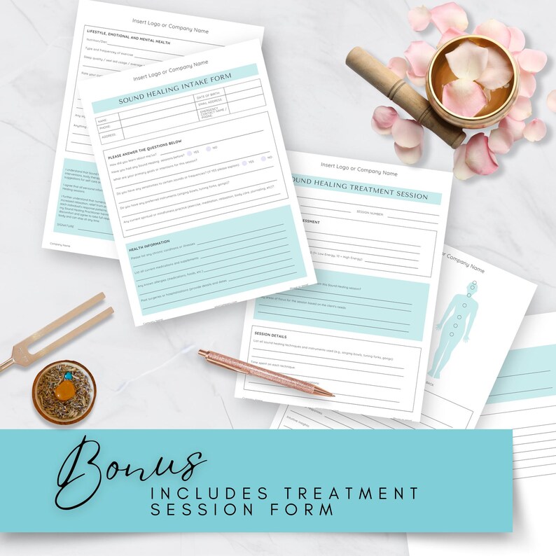 Sound Healing Intake Form + Bonus Treatment Session Form for Sound ...