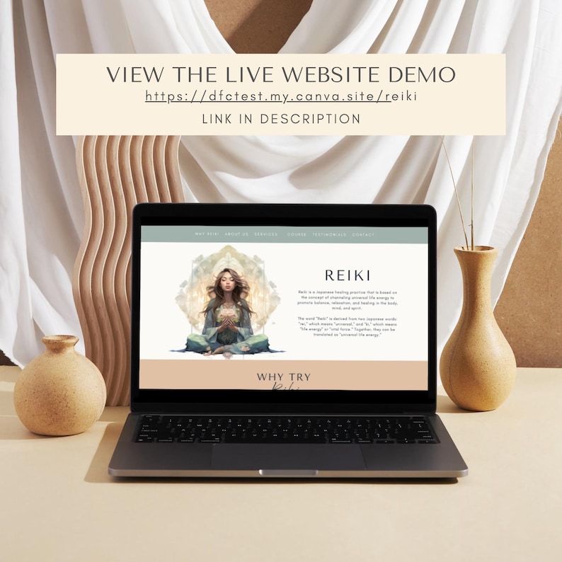 Reiki Website Landing Page Template | Energy Healing Business, Wellness ...