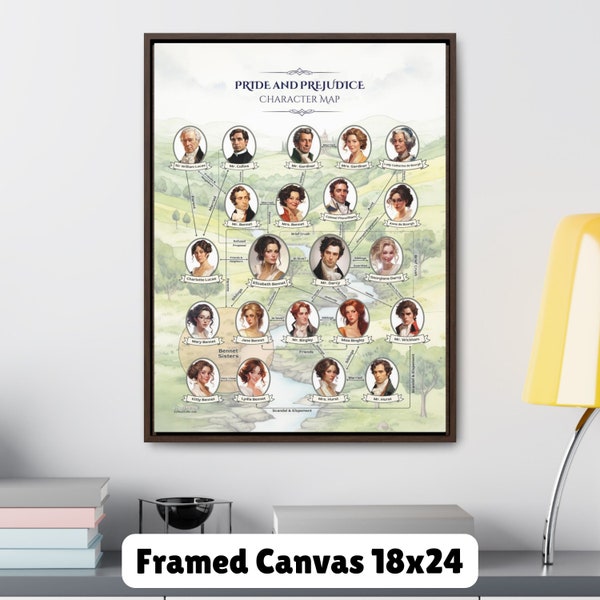 Pride and Prejudice Map - Etsy