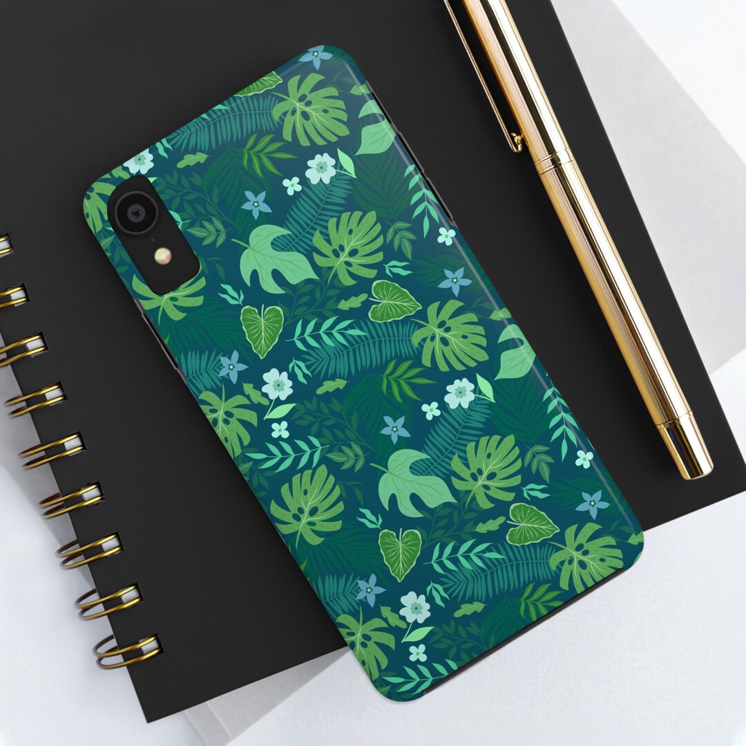 Green Tropical Leaves Phone Case for iPhone 15 Plus 14 Max 13 Pro 12 11 ...