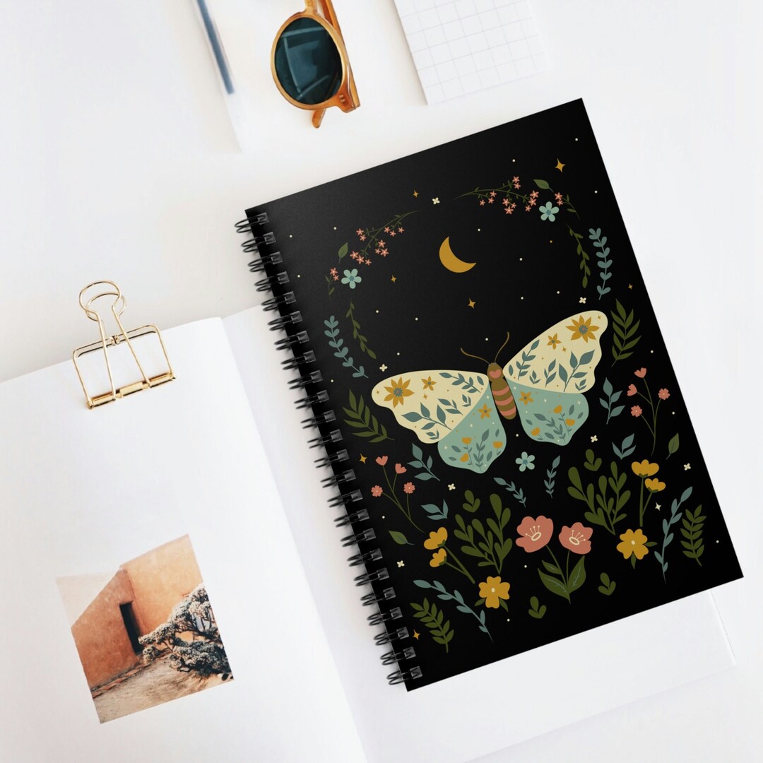 Pretty Boho Butterfly Celestial Notebook Butterfly Gift for - Etsy