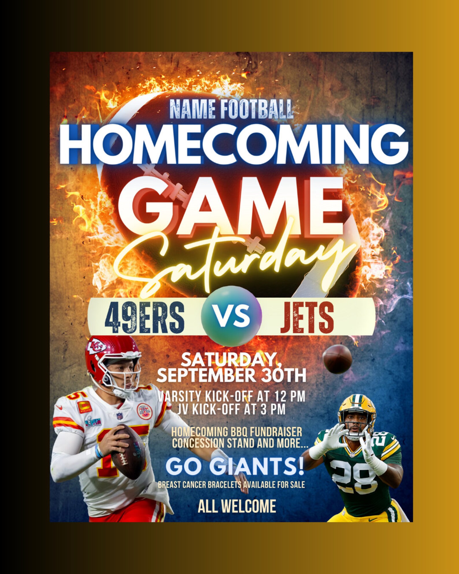 Homecoming Football Flyer - Etsy