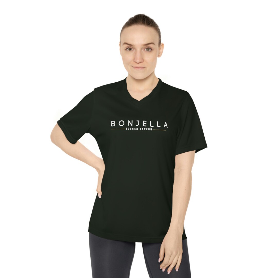 Bonjella - Soccer Tavern Front and Back - Women's Performance V-neck T ...