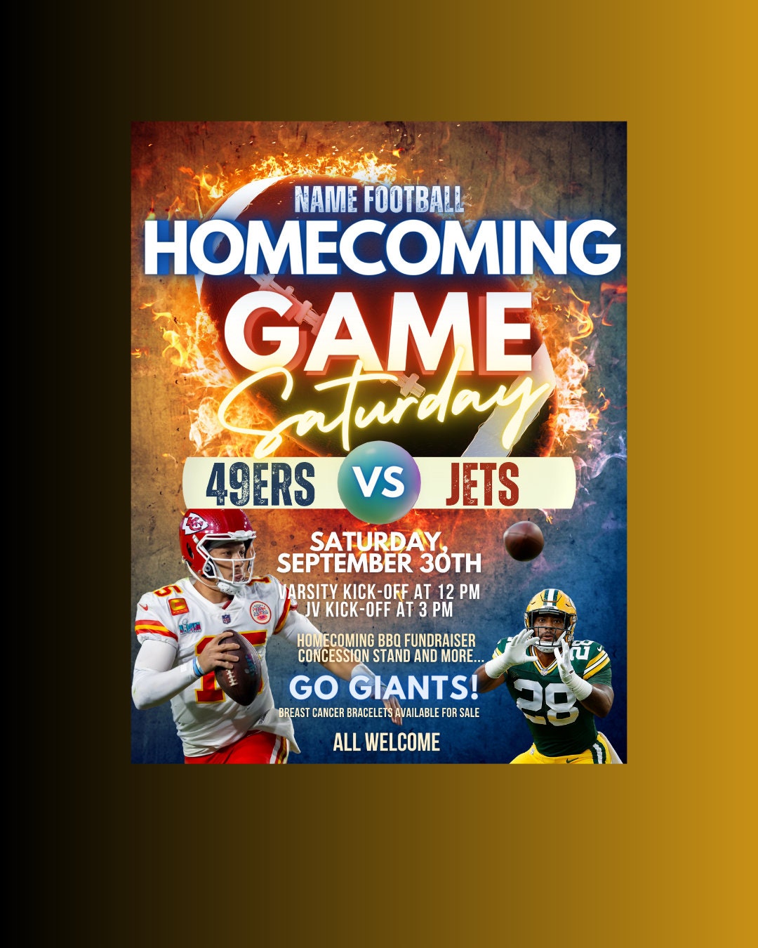 Homecoming Football Flyer - Etsy