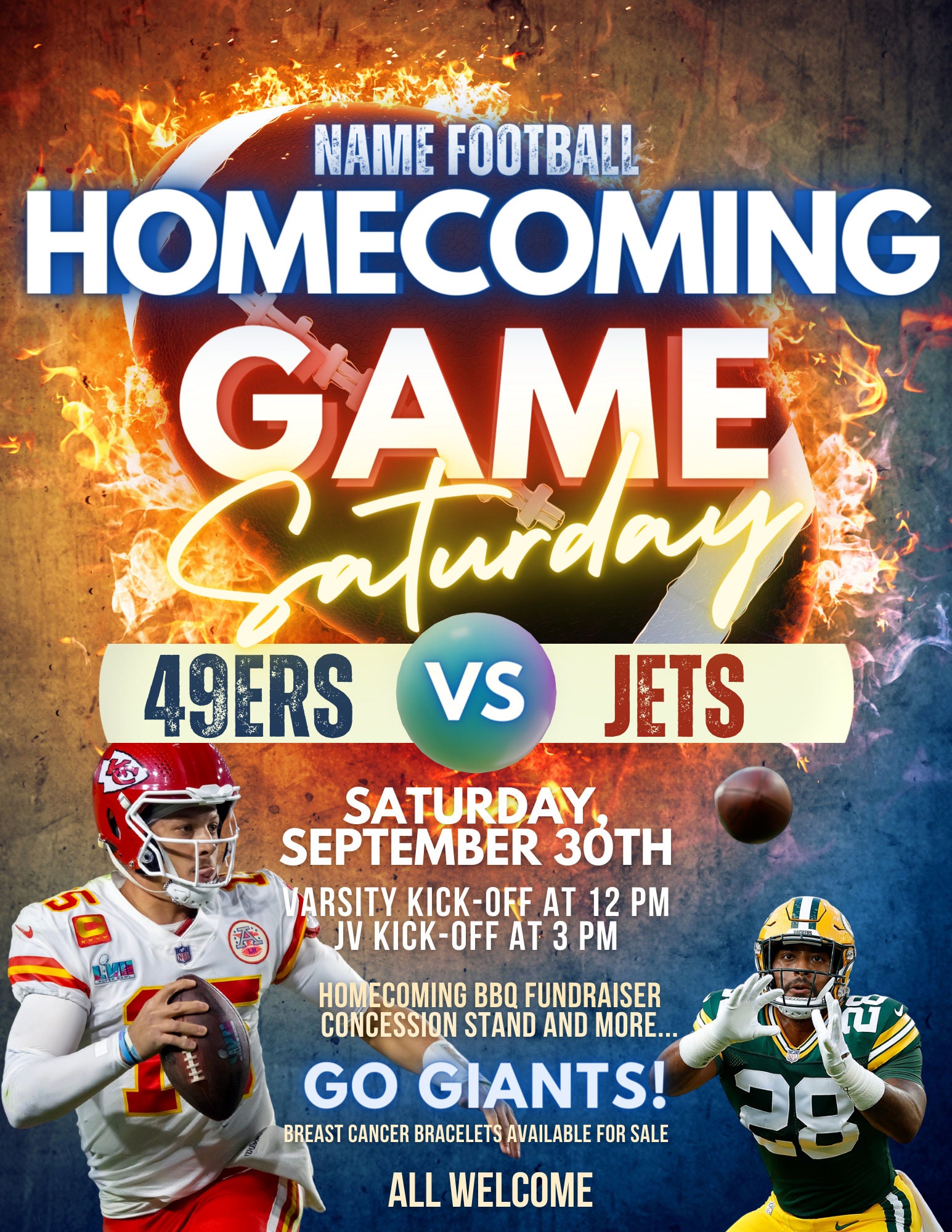 Homecoming Football Flyer - Etsy