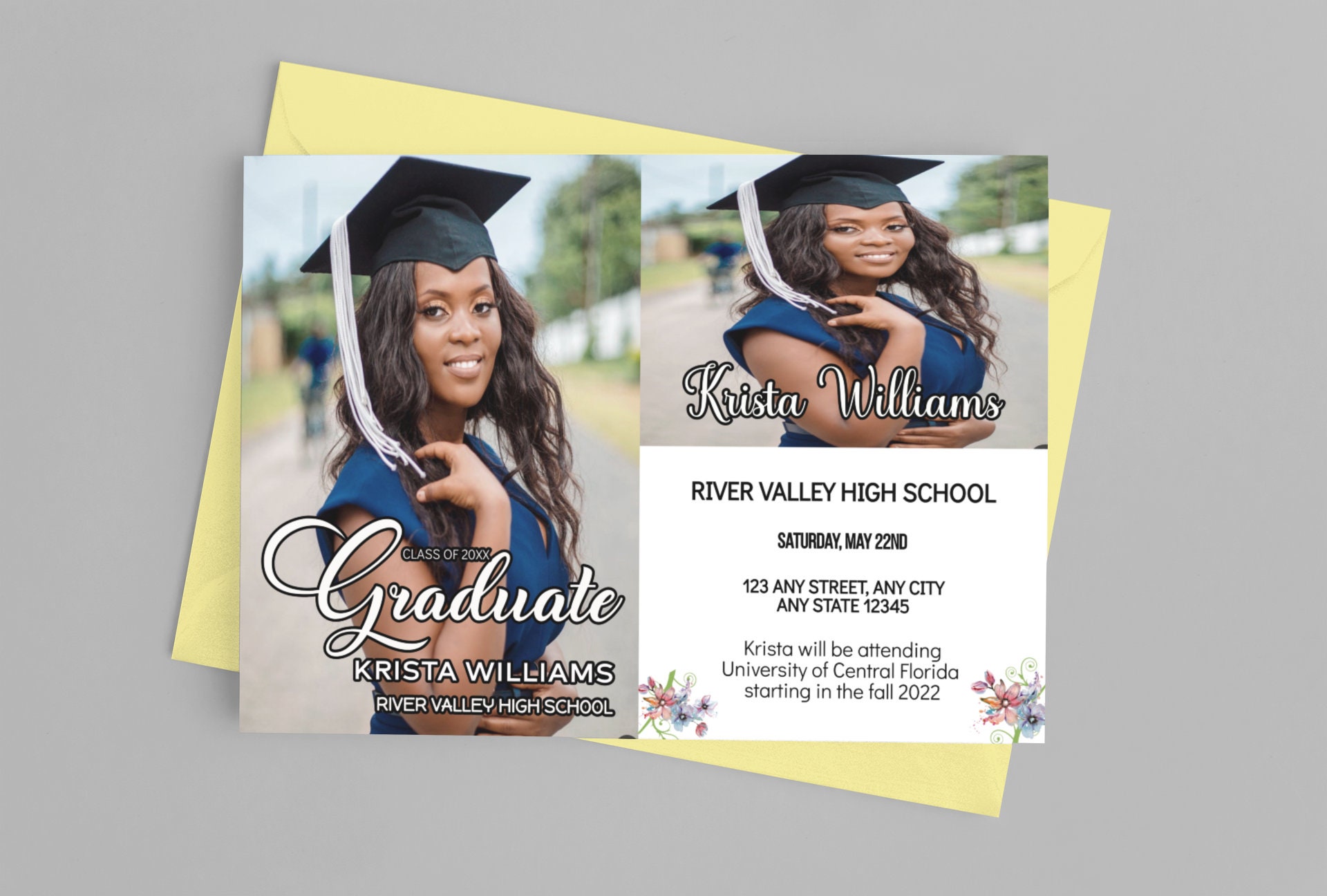 Sample High School Graduation Invitations Modern Graduation Invitation