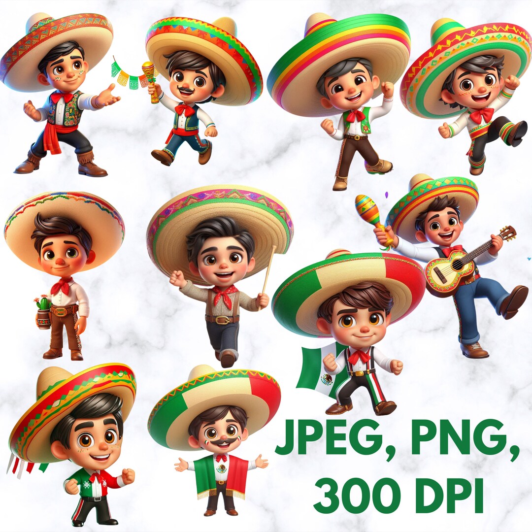 Cinco D Mayo Boys Clipart, Mexican Boys Clipart, Cinco D Mayo Clipart ...