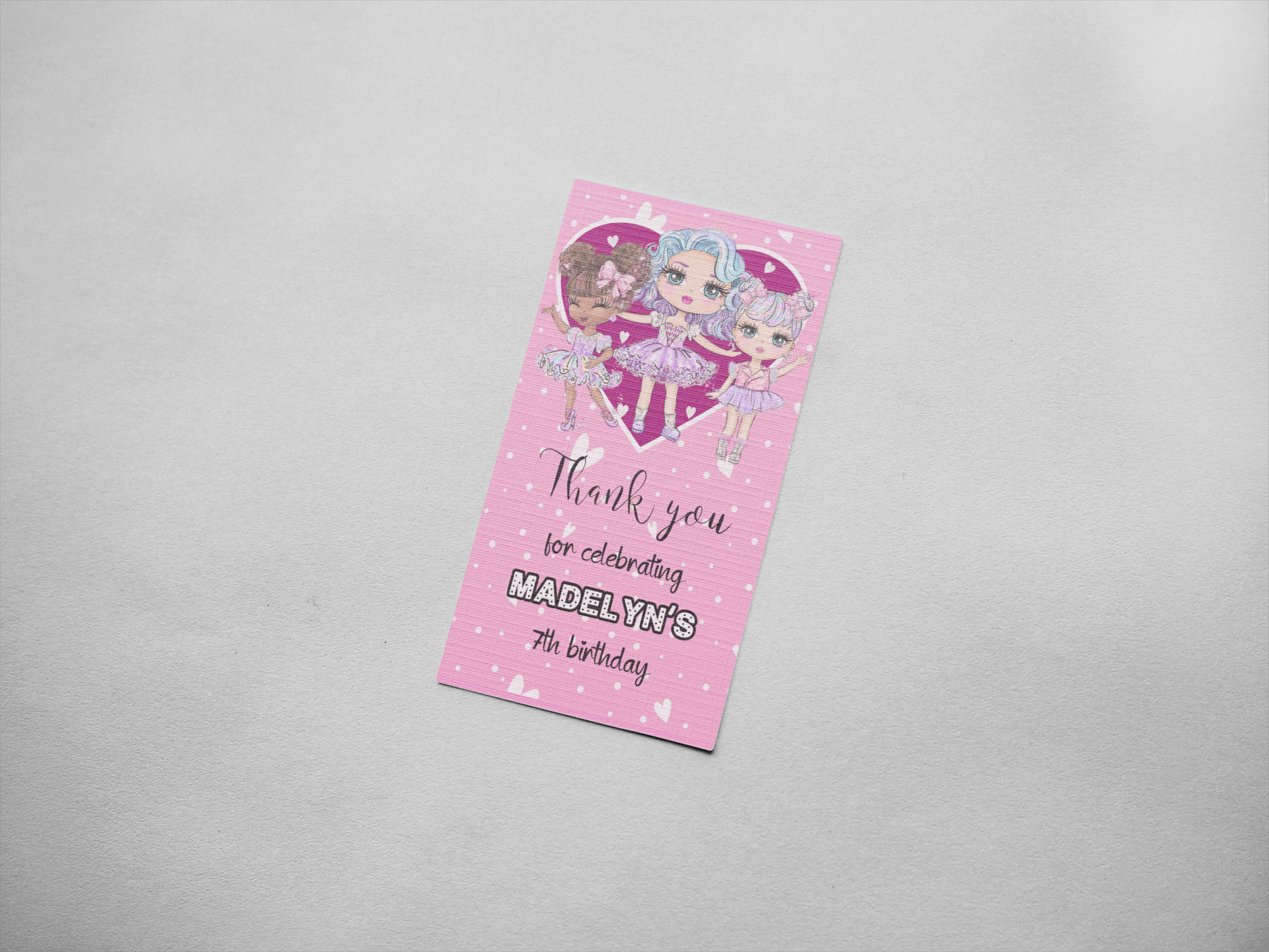 Doll Birthday Digital Thank You Card, Cute Dolls Birthday Cards ...