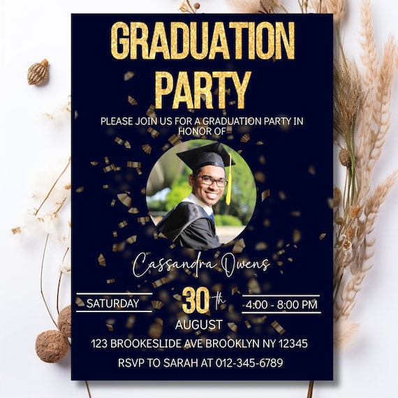 Examples Of High School Graduation Party Invitation Editable Adventure