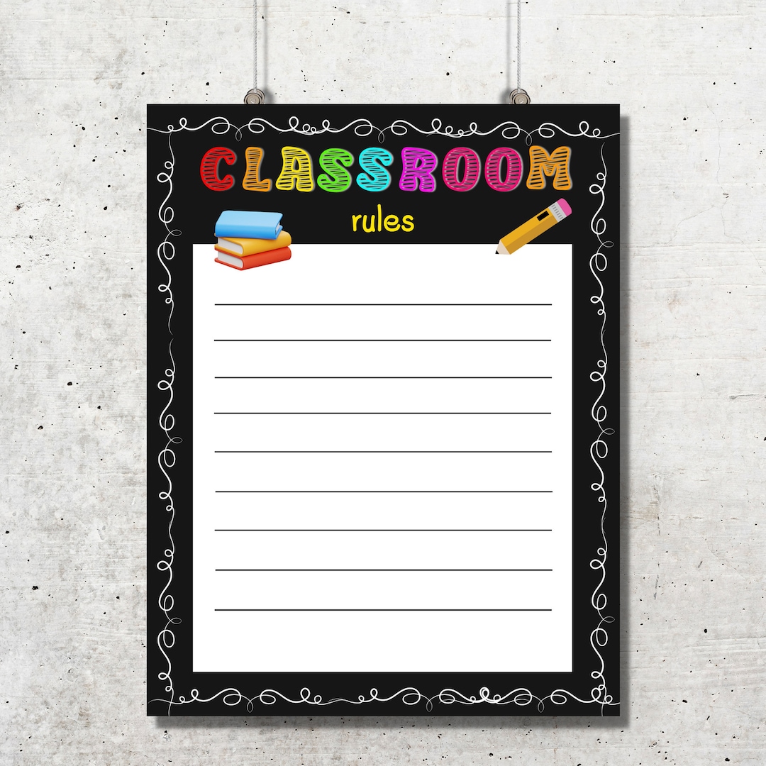 Digital Classroom Rules, Digital School Rule Poster, Remote Learning ...