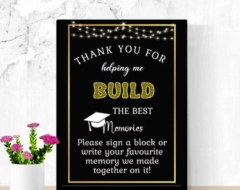 Graduation Thank You Sign Printable - Etsy