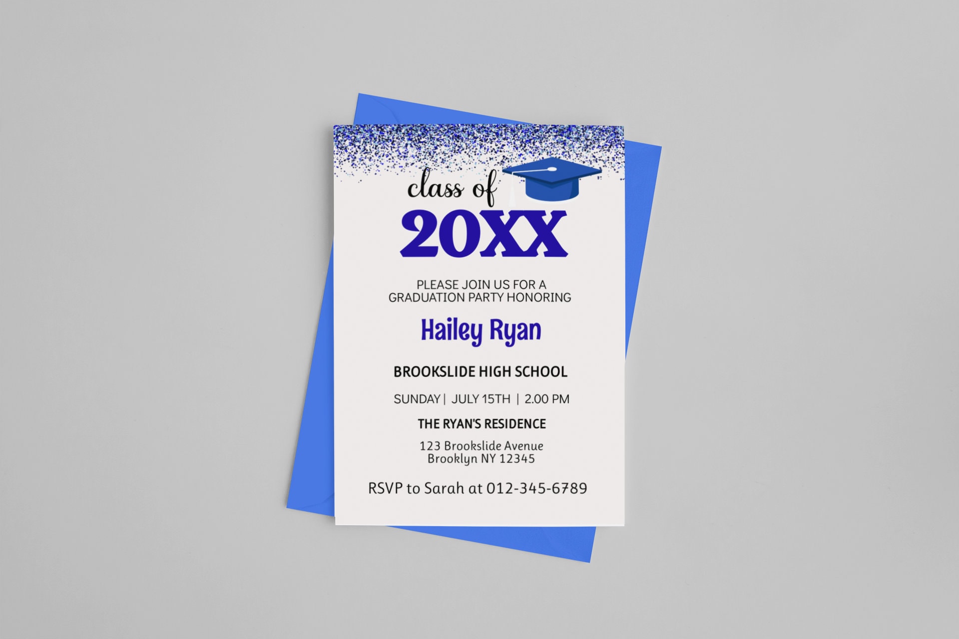 Graduation Party Invitation Template, High School & College Graduation ...