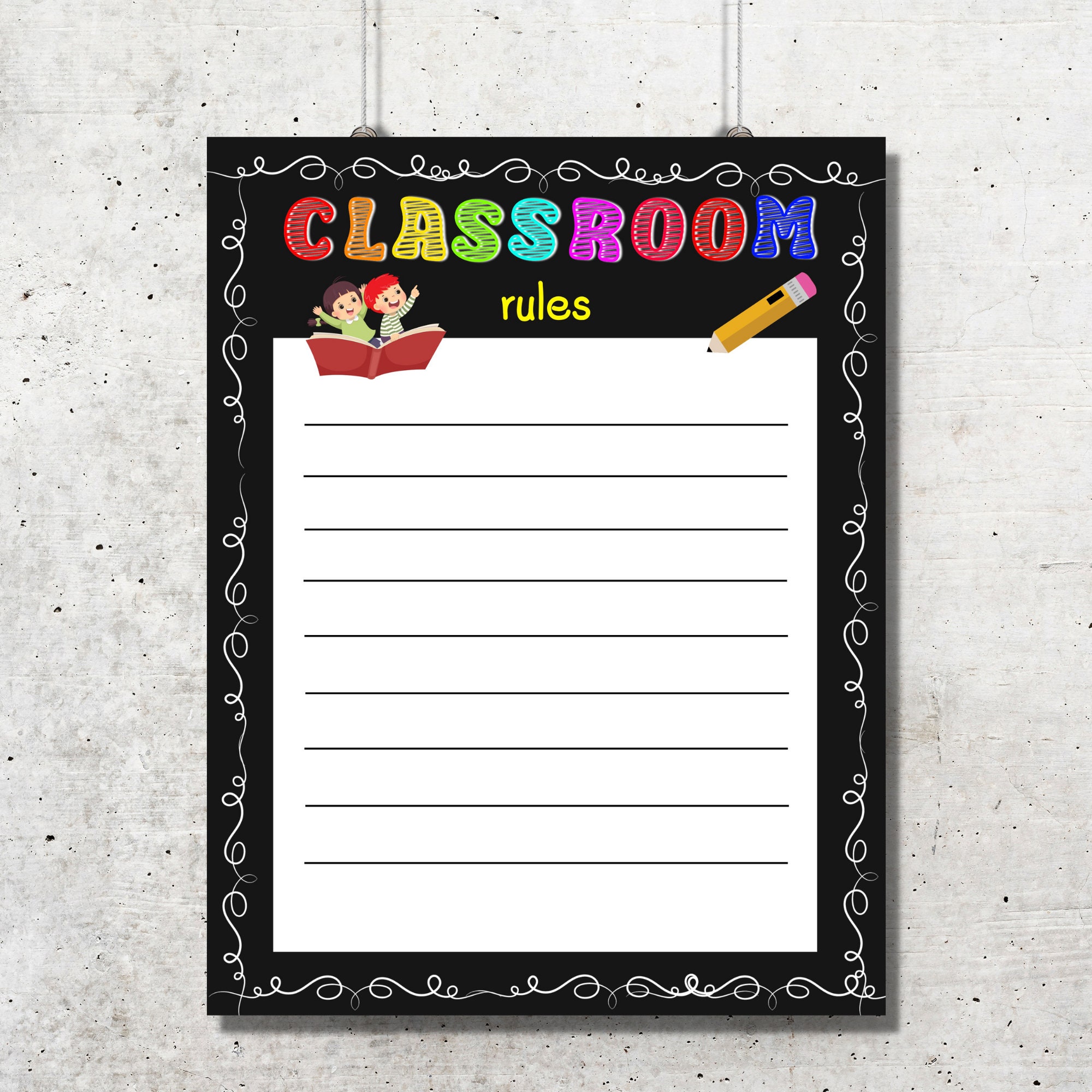 Digital Classroom Rules, Digital School Rule Poster, Remote Learning ...