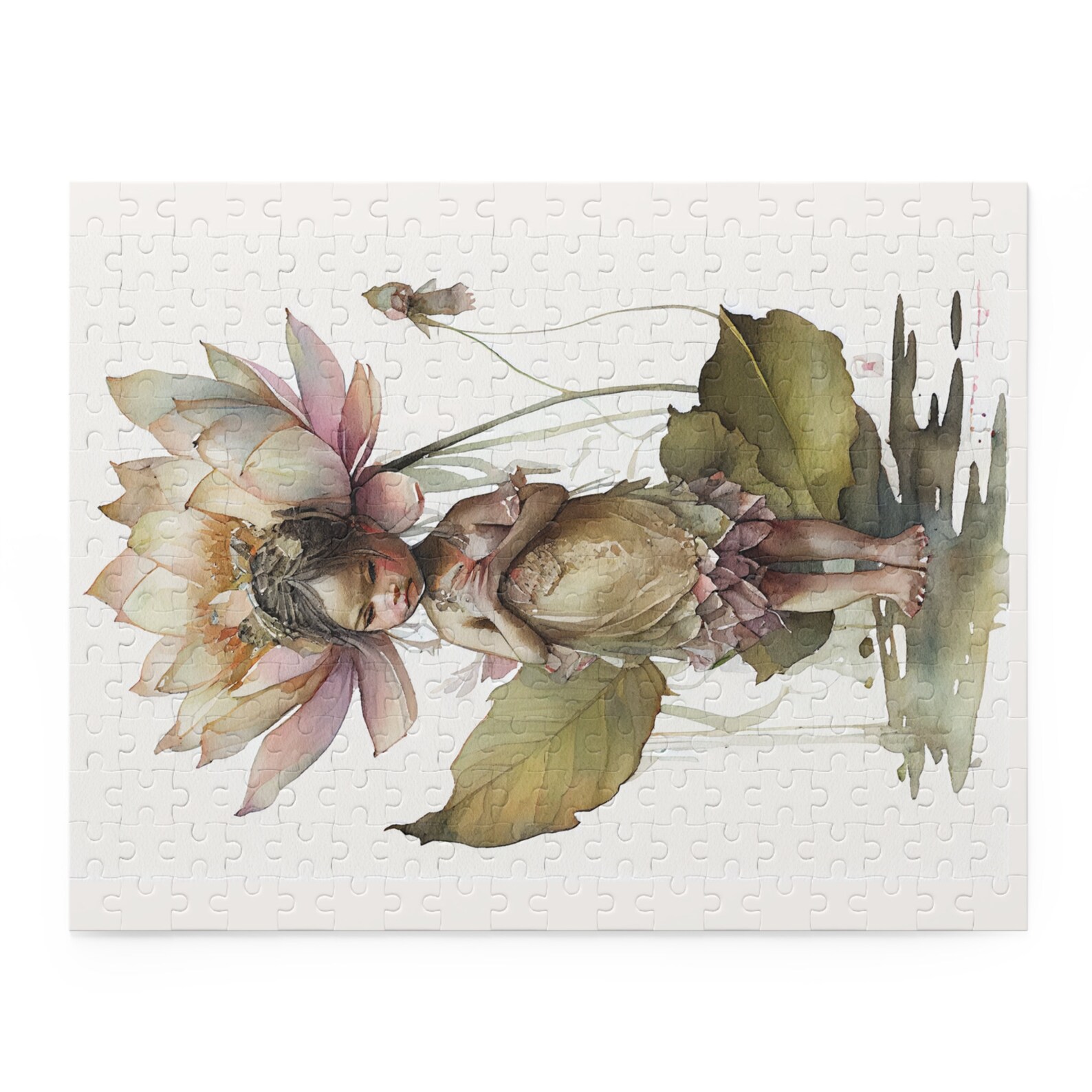 Lotus Flower Fairy Puzzle Gift Fairy Child Lotus Flower Jigsaw Puzzle ...