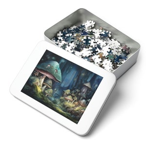 Fantasy Mushroom Village Puzzle for Kids All Ages 4 Sizes Magical ...