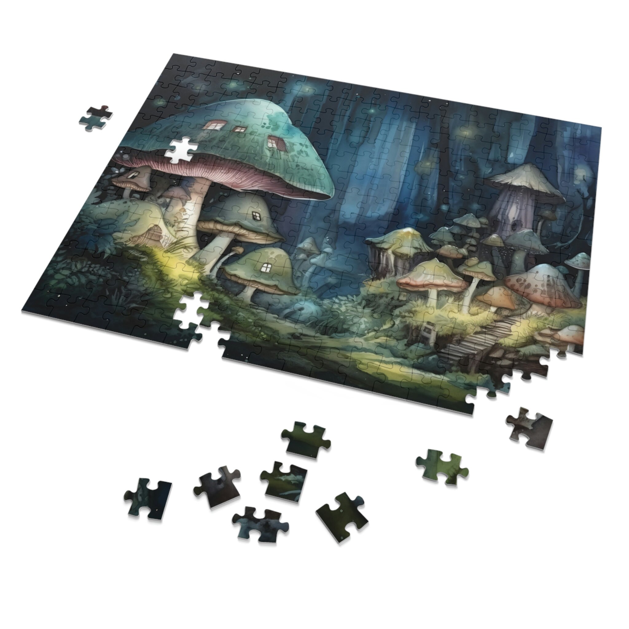 Fantasy Mushroom Village Puzzle for Kids All Ages 4 Sizes Magical ...