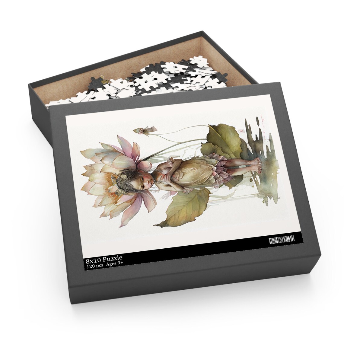 Lotus Flower Fairy Puzzle Gift Fairy Child Lotus Flower Jigsaw Puzzle ...
