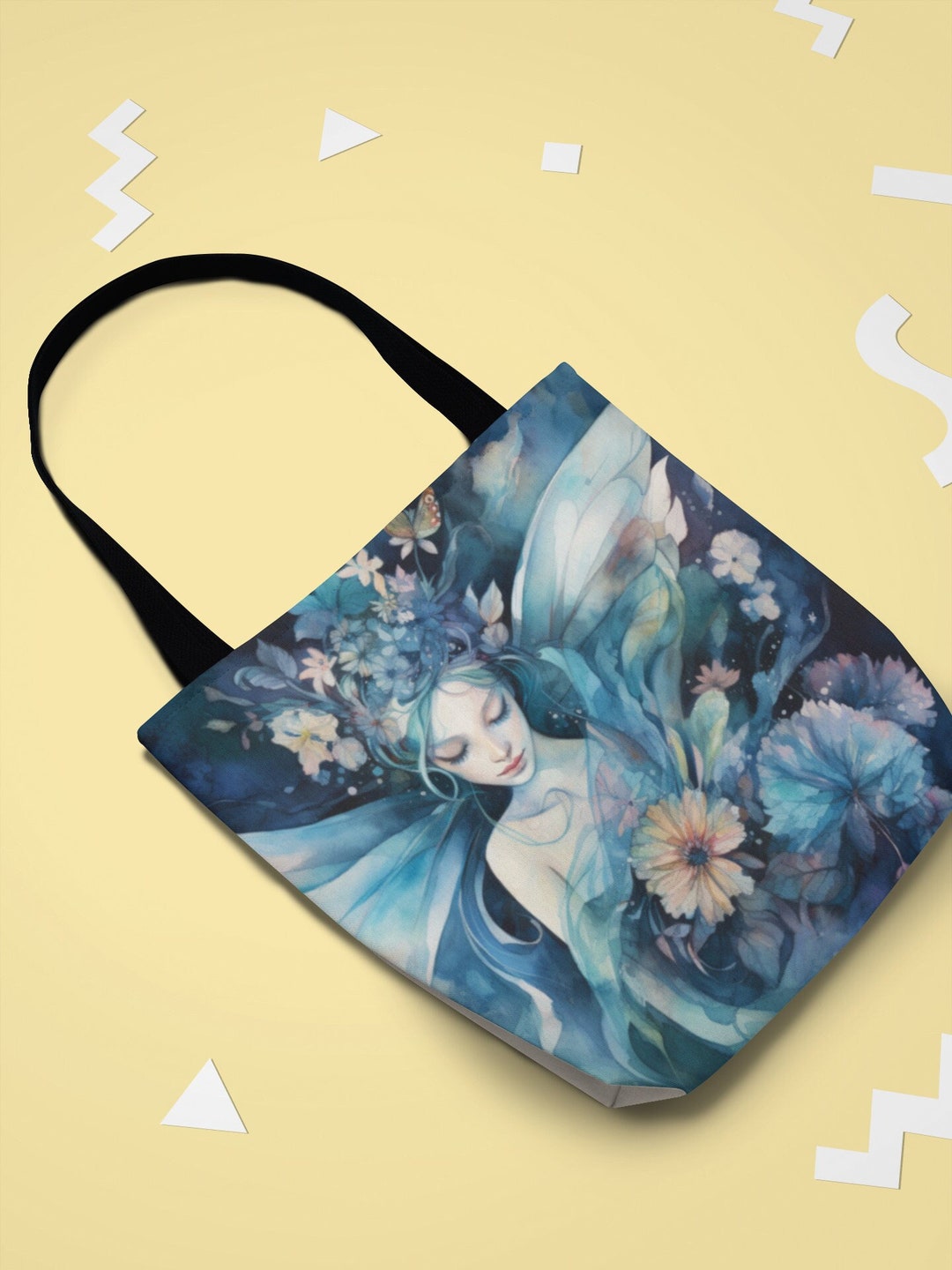 Fantasy Fairy Tote Bag for Her Magical Blue Fairy Gift for New Mom Tote ...