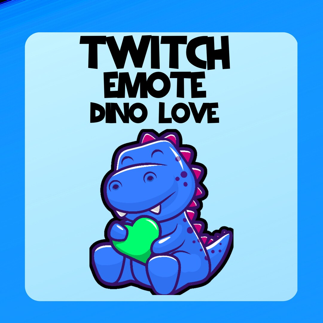 Twitch Dino Emote | Dinosaur Emote | Discord Emote - Etsy