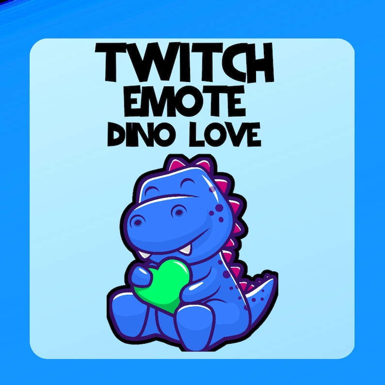 Twitch Dino Emote | Dinosaur Emote | Discord Emote - Etsy
