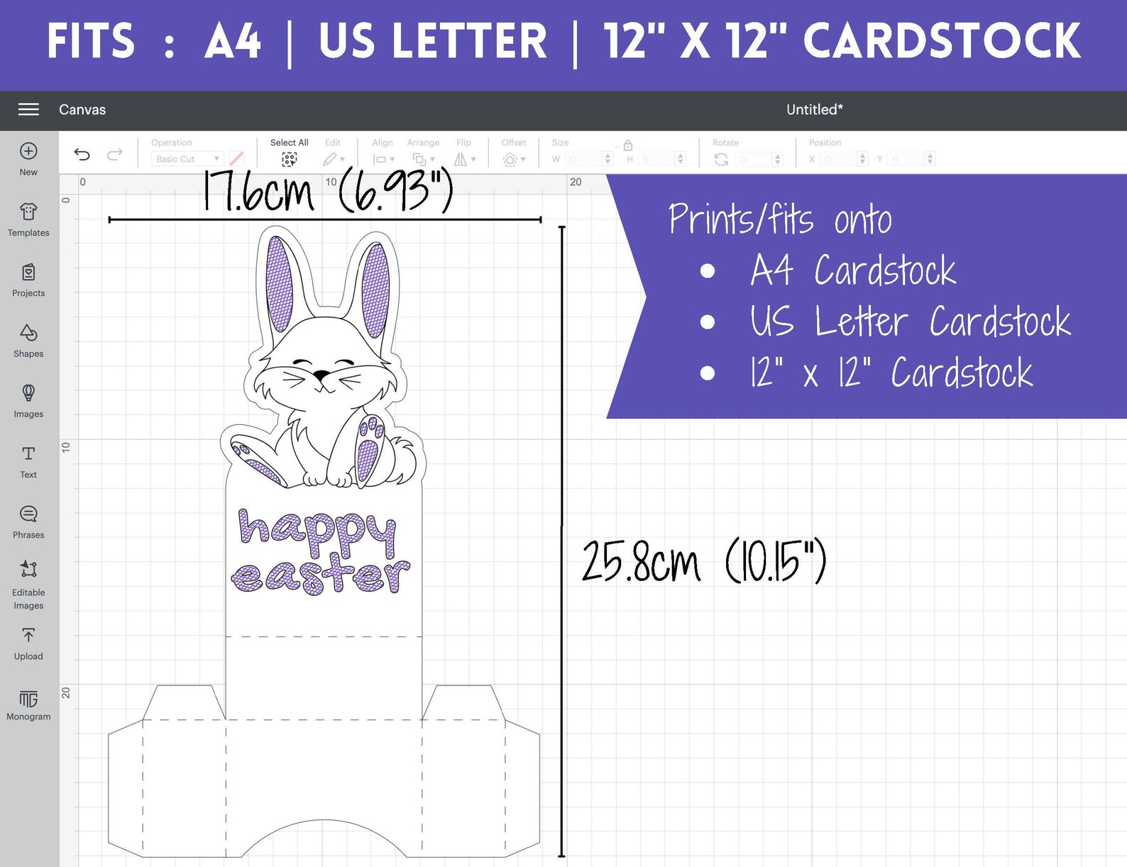 Easter Bunny Treat Box Template SVG PNG EPS Instant Digital Download ...