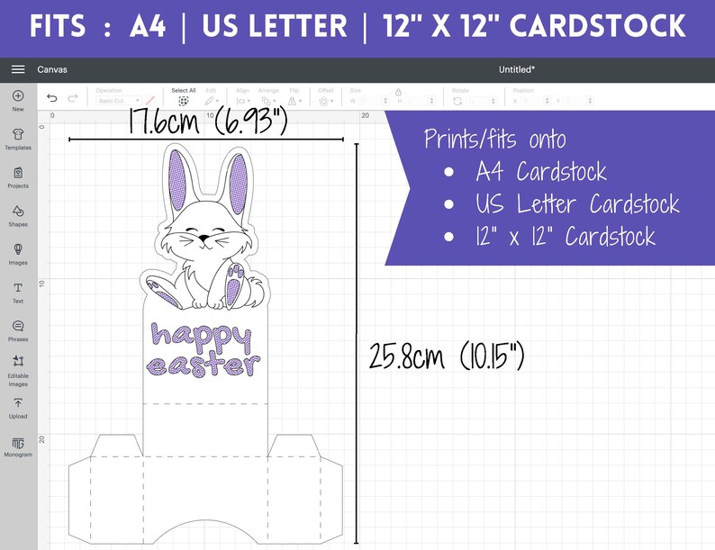 Easter Bunny Treat Box Template SVG PNG EPS Instant Digital Download ...