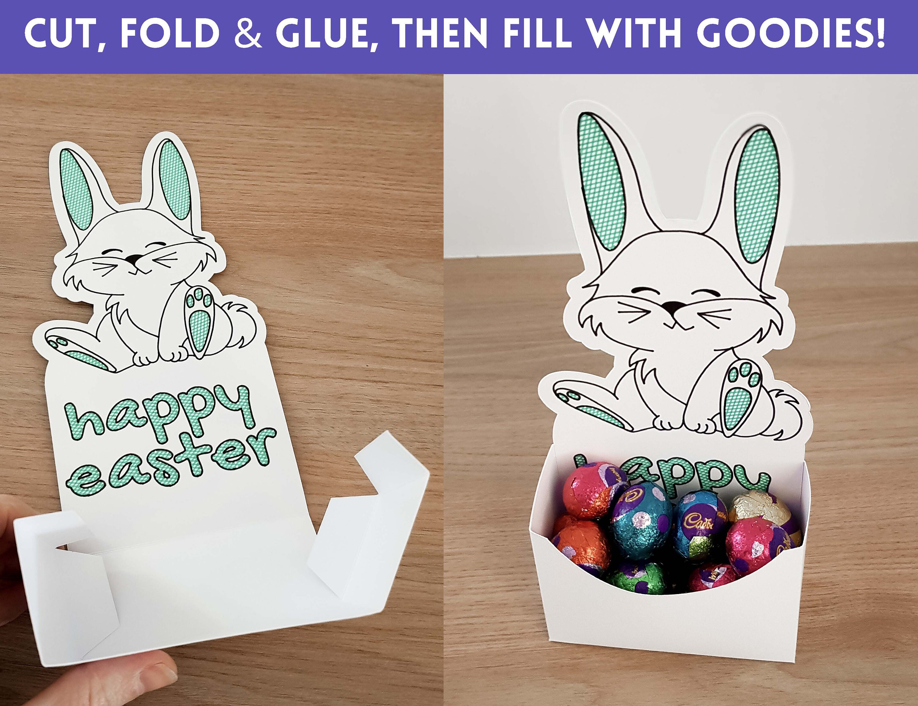 Easter Bunny Treat Box Template SVG PNG EPS Instant Digital Download ...