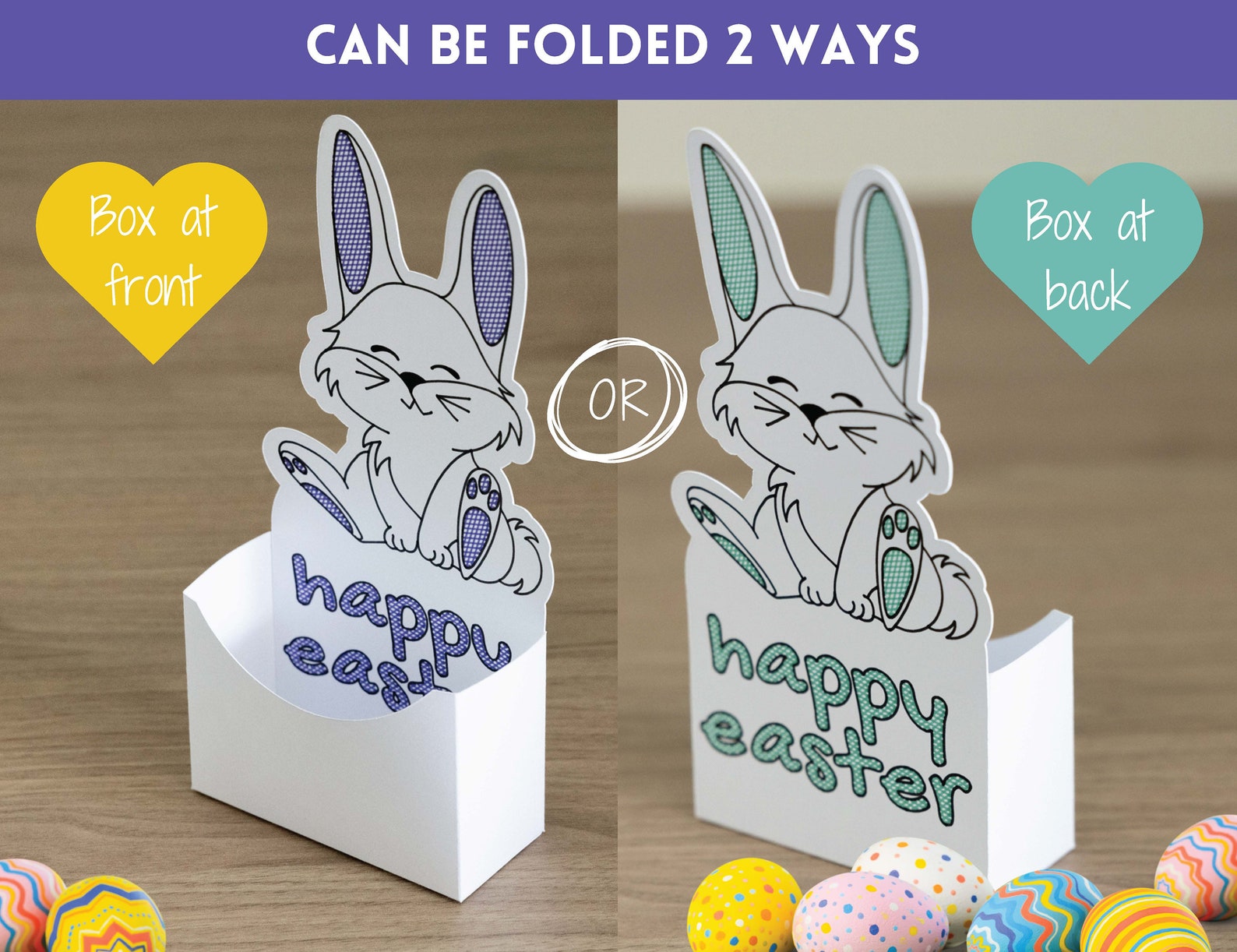 Easter Bunny Treat Box Template SVG PNG EPS Instant Digital Download ...