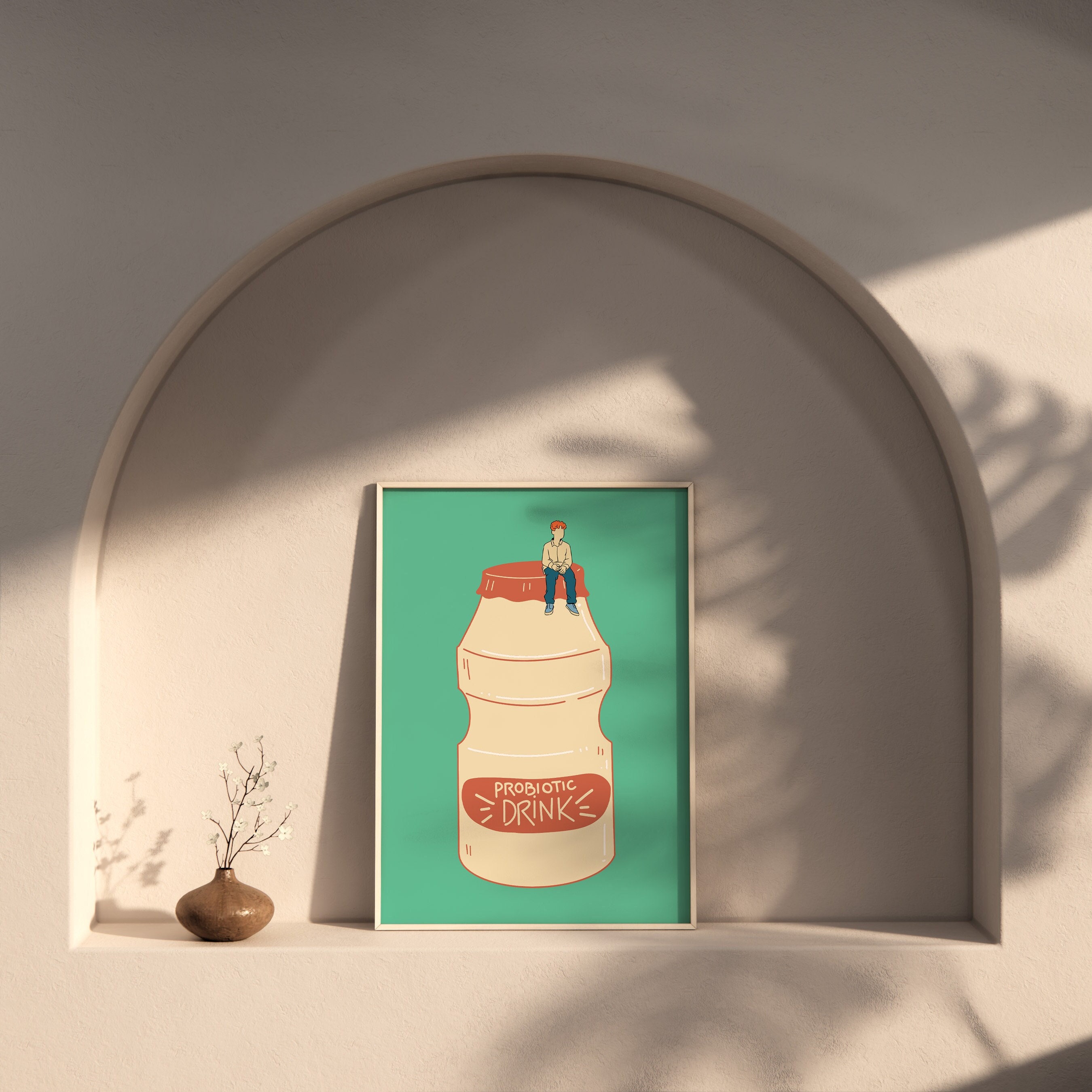 Retro Yakult Drink Wall Art, Retro Kitchen Wall Art, Retro Inspiration ...