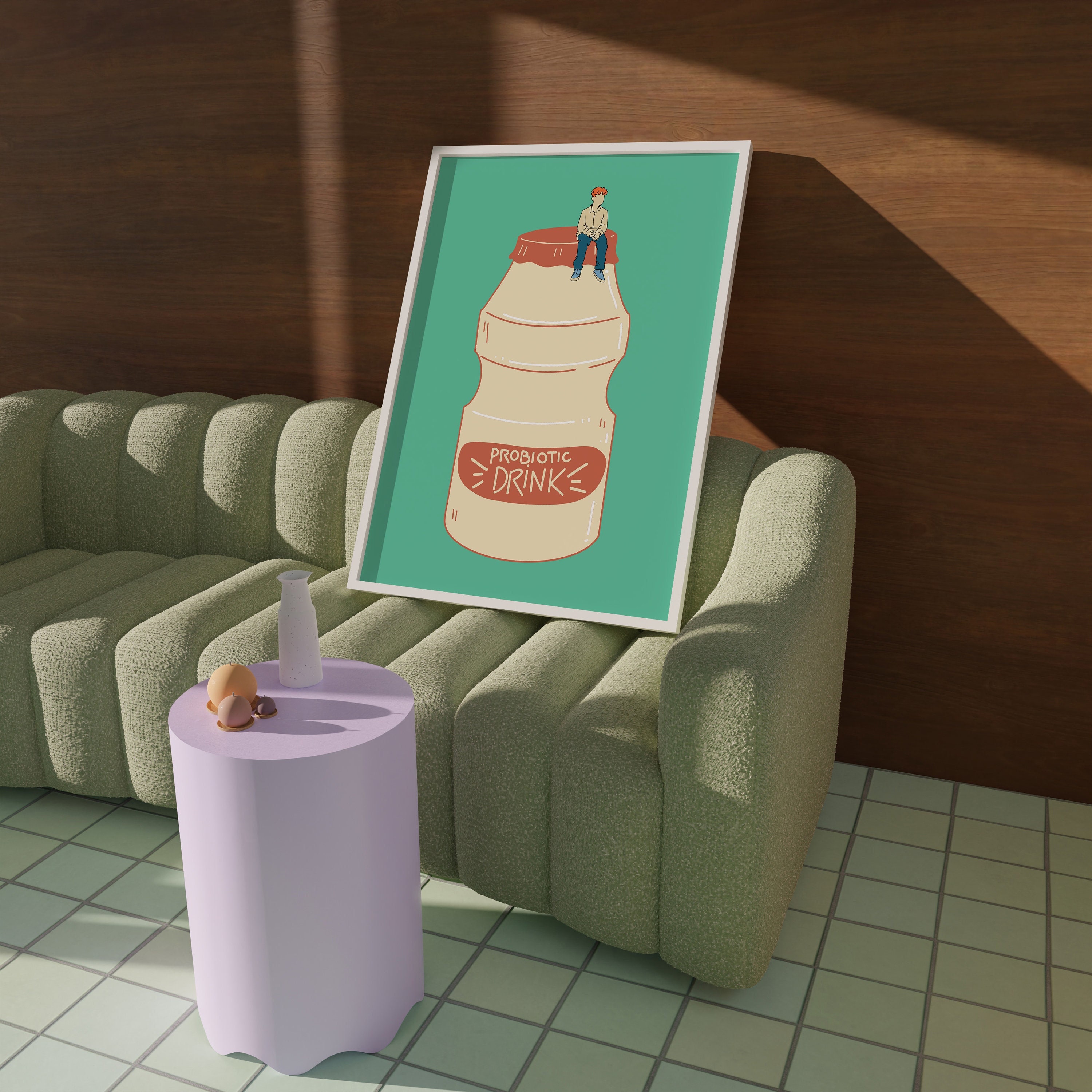 Retro Yakult Drink Wall Art, Retro Kitchen Wall Art, Retro Inspiration ...