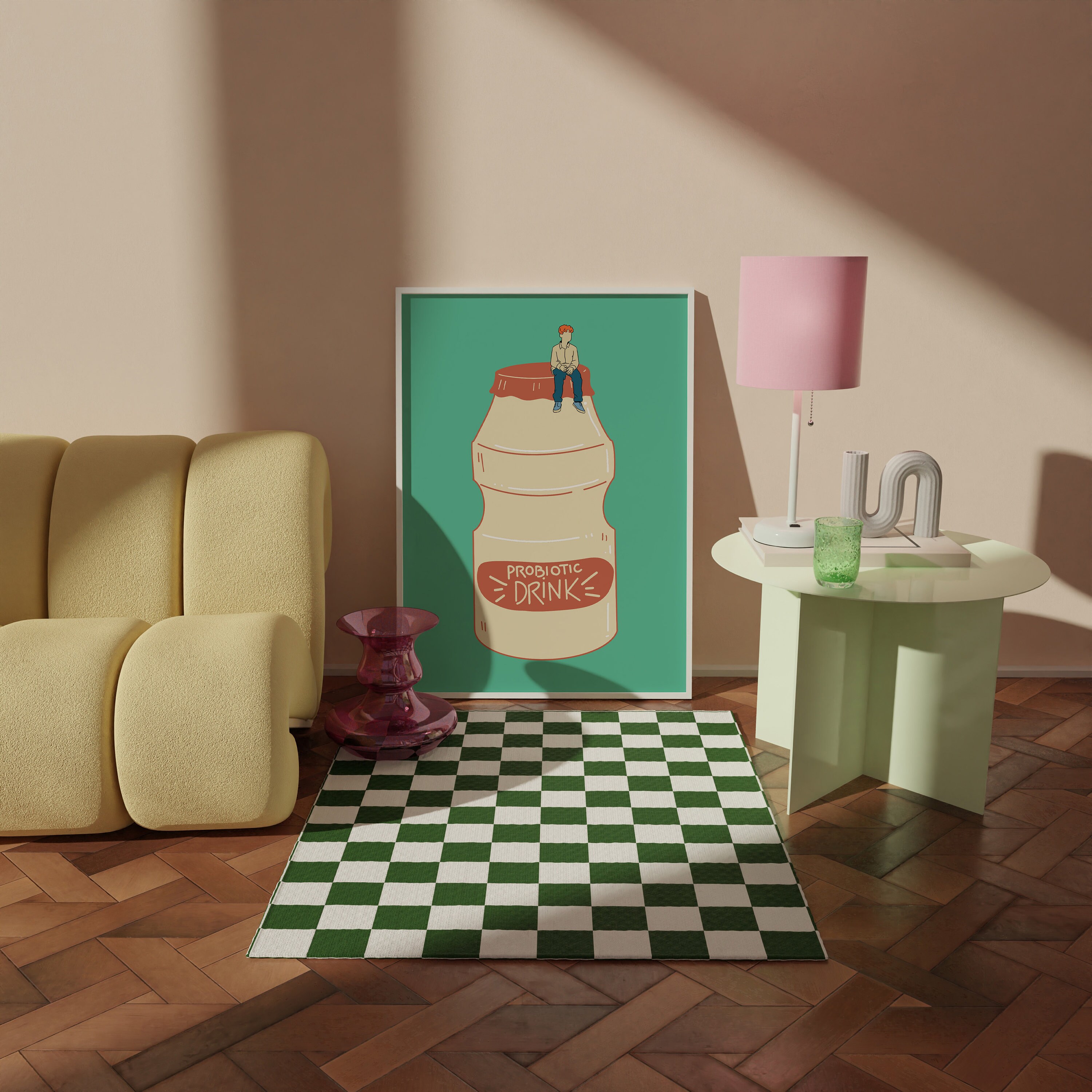 Retro Yakult Drink Wall Art, Retro Kitchen Wall Art, Retro Inspiration ...
