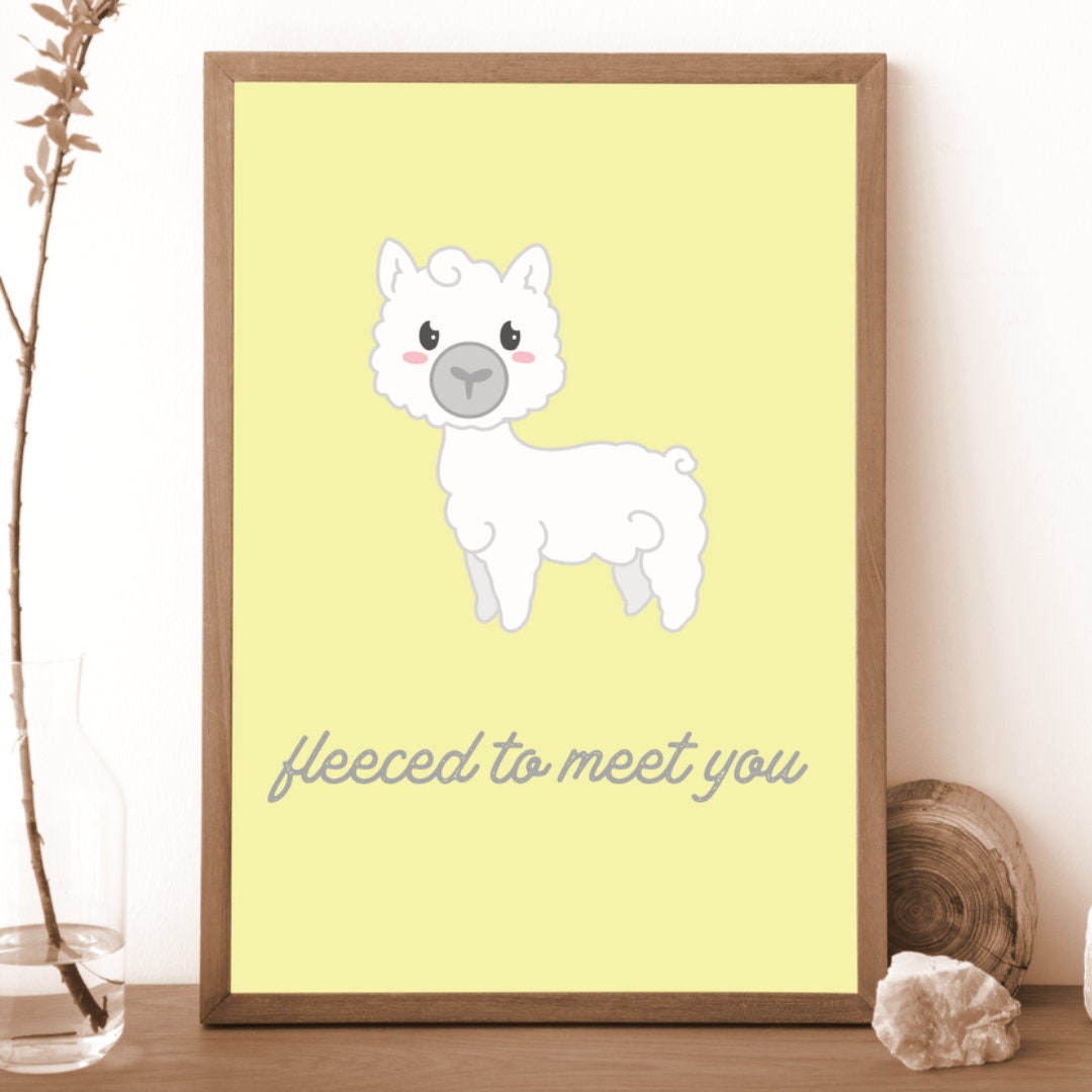 Fleece to Meet You Cute Poster for Girls Room, Kitchen, or Family Room ...