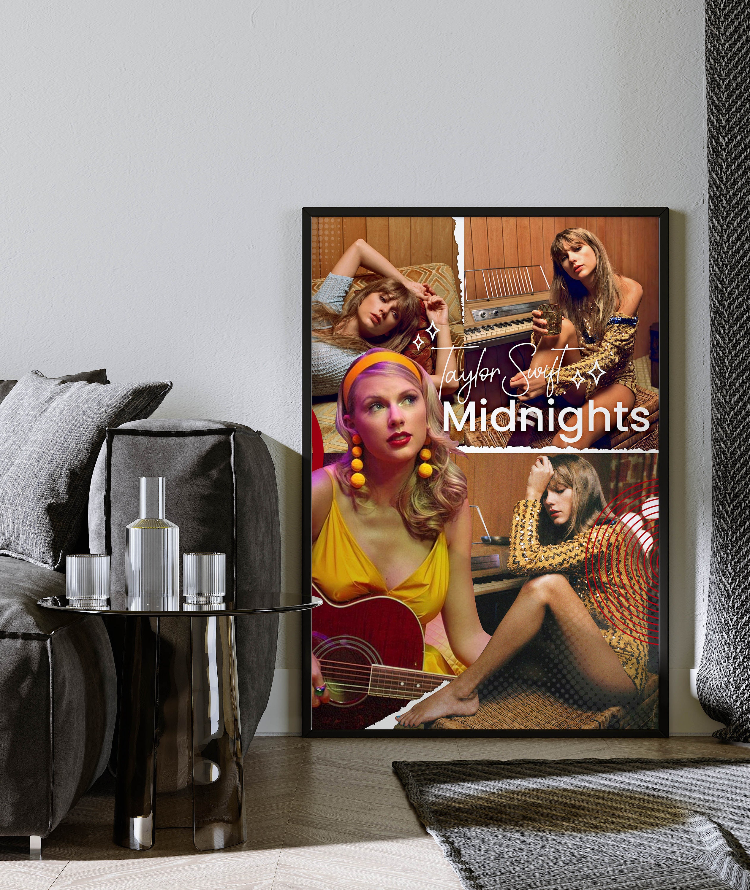 Taylor The Eras Tour 2023 Midnights Concert Collage Poster sold by ...
