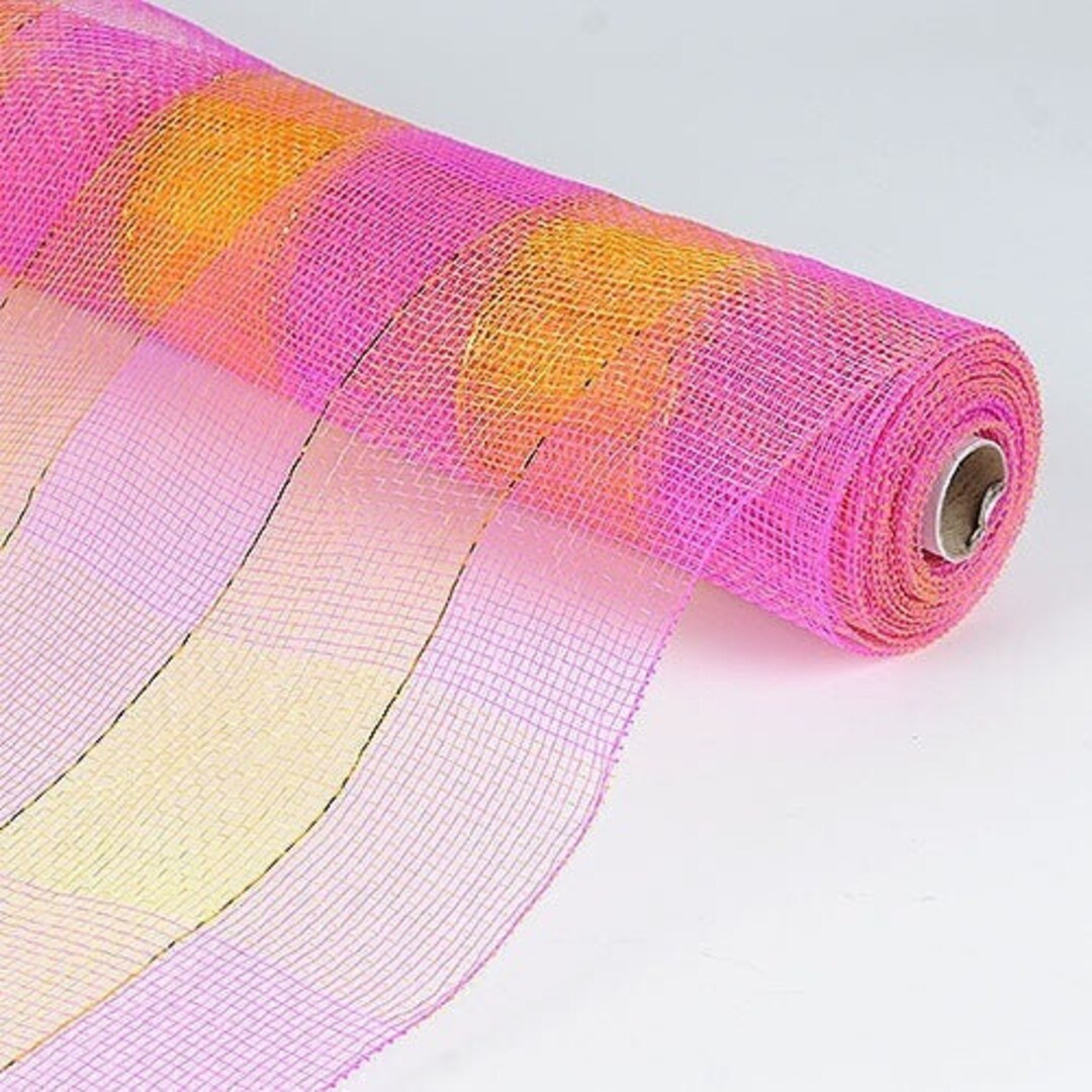 Floral Mesh Wrap Two Color Design 21 Inch X 10 Yards - Etsy