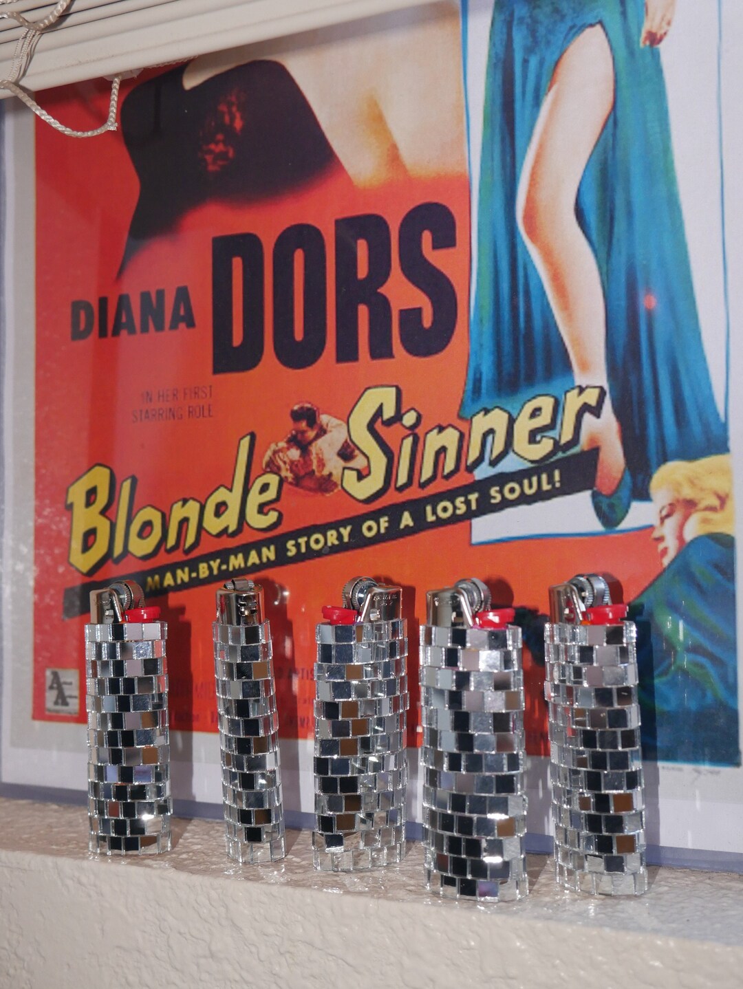 Disco Lighter Disco Accessory Groovy Smoking Accessories Handmade Disco ...