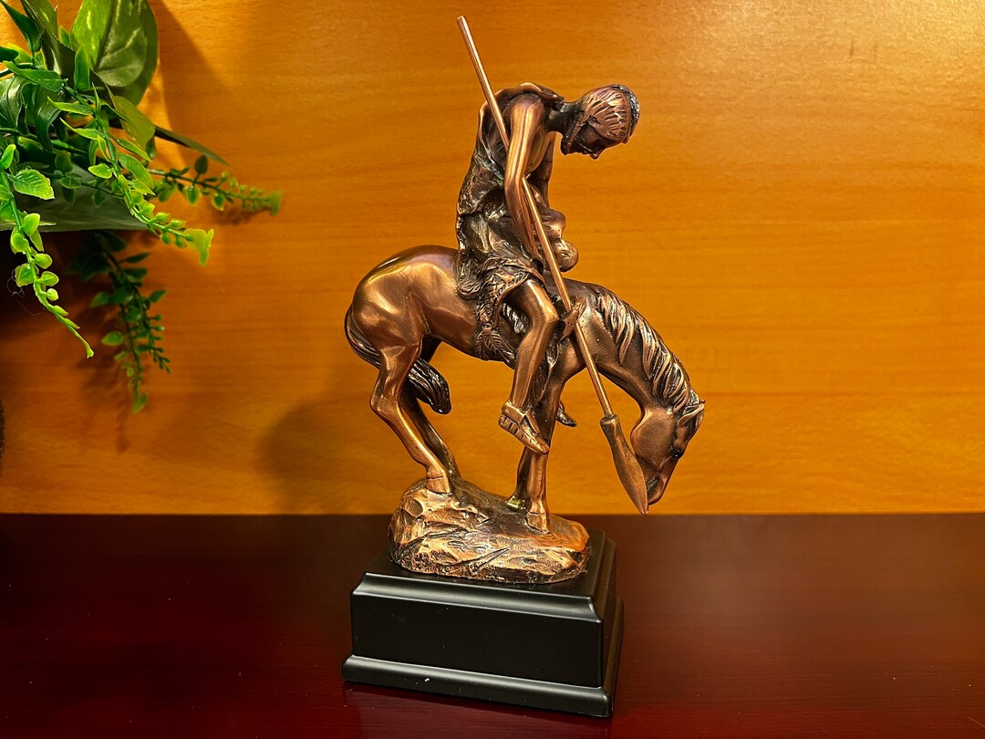 Bronze End of Trail Sculpture, Blank for Home and Office Decor, Add ...